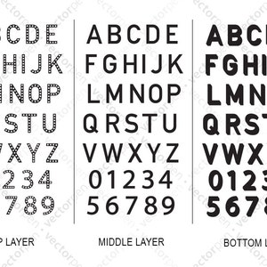 Marquee Block Letters Font-style Clip Art for Scrapbooking, Cricut, and ...