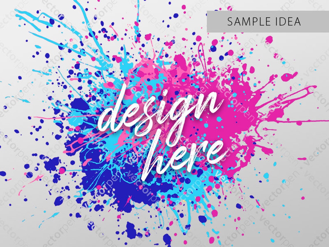 Colorful Transparent Paint Splatter PNG Texture Pack | Sublimation or ...
