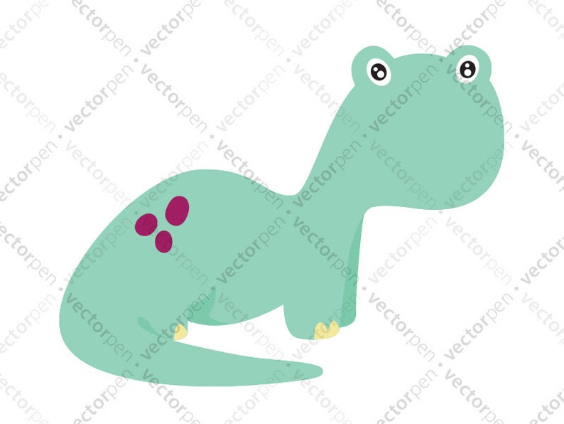 Baby Dinosaur Brontosaurus SVG. Dino SVG Scrapbooking for Use - Etsy