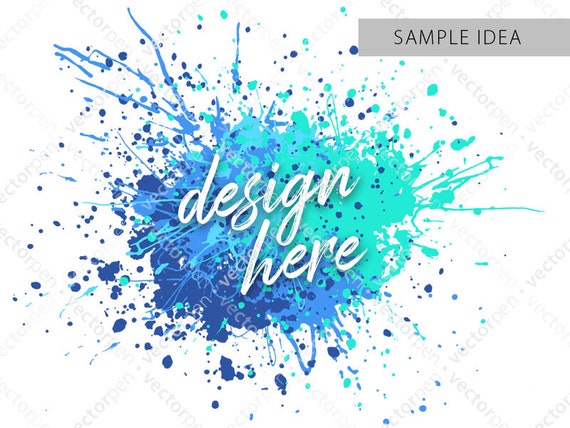 Blue Splatter Texture Blue Paint Splatter Stock Vector Images Alamy