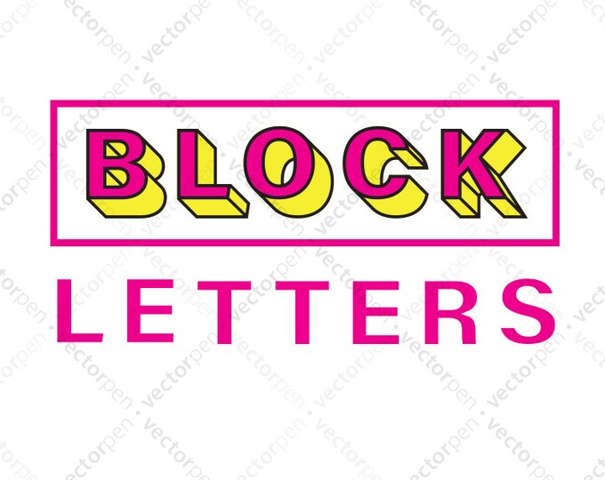 Block Font Letters SVG Bundle, Alphabet Cut Files for Cricut Silhouette ...