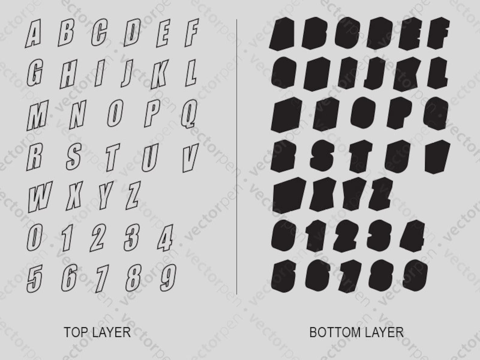 3D Action Type Font-style Clip Art Comic Book Style Letters for ...