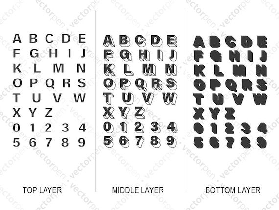 3d Block Letters Font