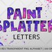 Paint Splatter Letters | Colorful Transparent PNG Alphabet | Hi-res ...