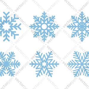6 White Snowflake SVG Designs. Winter Clip Art for Scrapbooking, Cricut ...