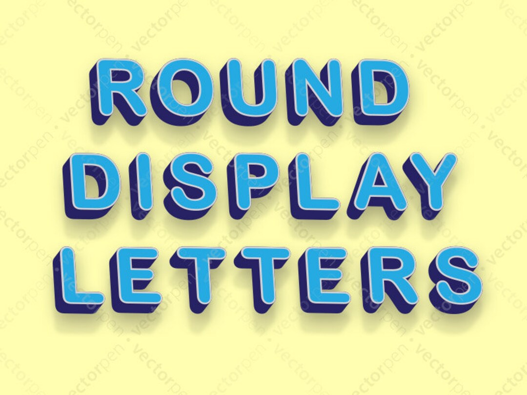 3D Round Letters Font-style Clip Art for Scrapbooking, Cricut, and ...