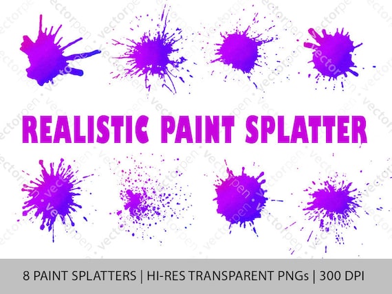 Purple Paint Splatter Clip Art