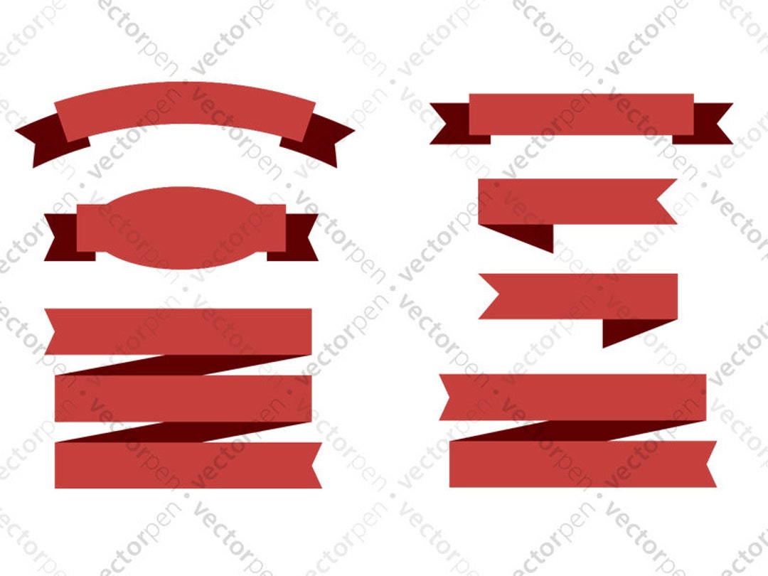 7 Ribbon SVG Designs. Clip Art for Scrapbooking, Cricut, and Vinly ...