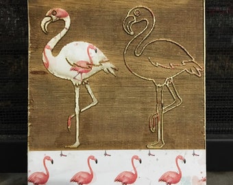 Flamingo wall art | Etsy