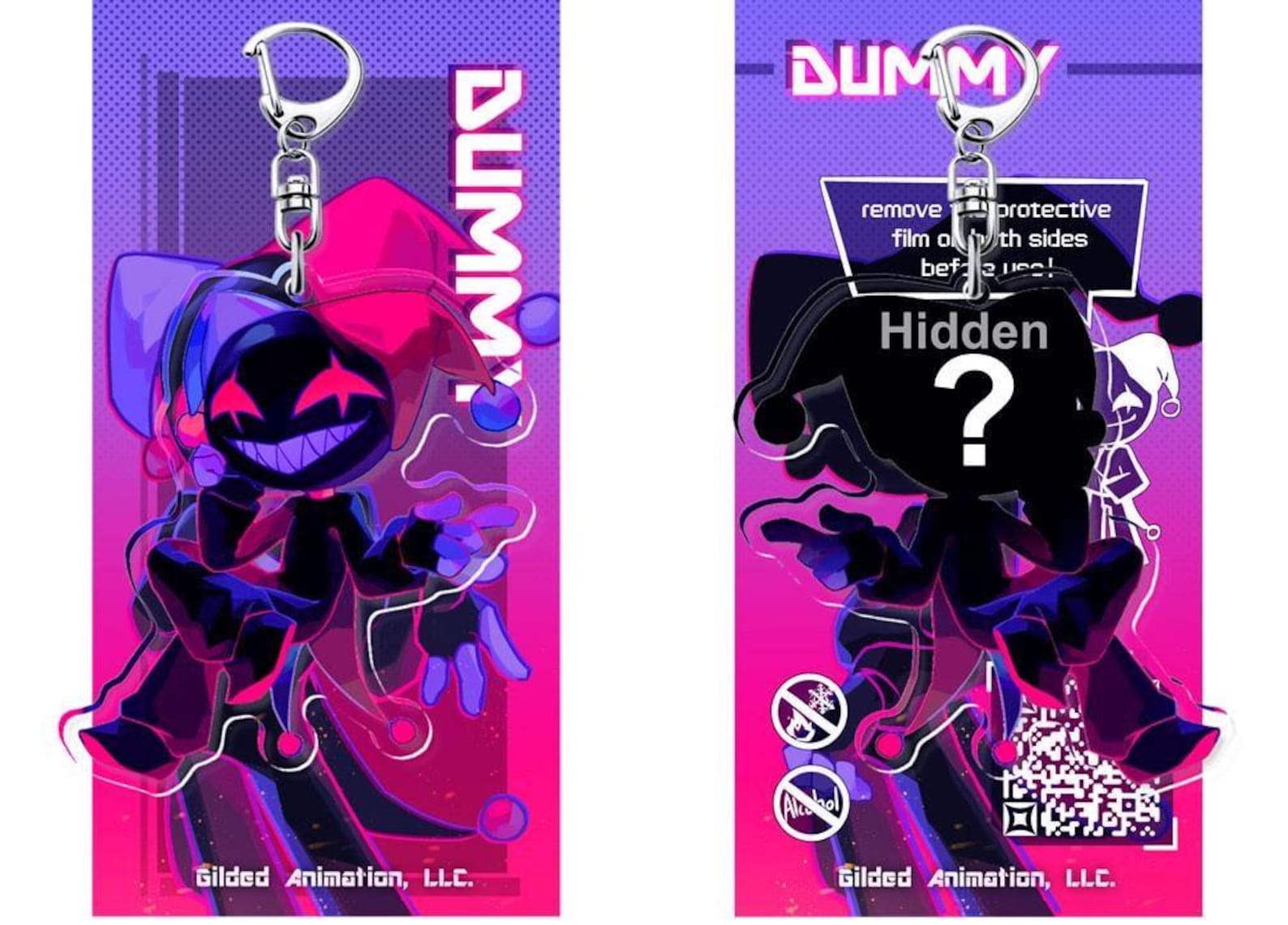 Dummy Keychain (charm, Double-sided) - Etsy