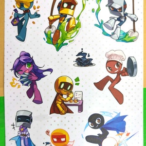 Gildedguy Sticker Sheet - Clear / Die Cut / All Characters - Etsy
