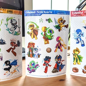 Gildedguy Sticker Sheet - Clear / Die Cut / All Characters - Etsy