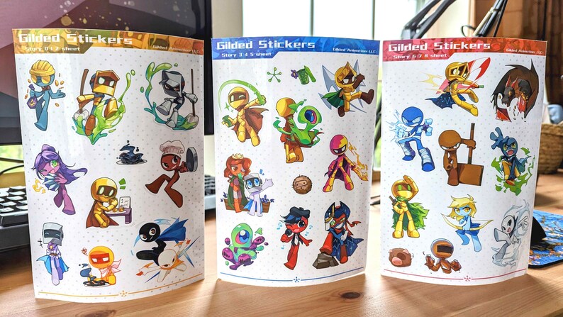 Gildedguy Sticker Sheet - Clear / Die Cut / All Characters - Etsy