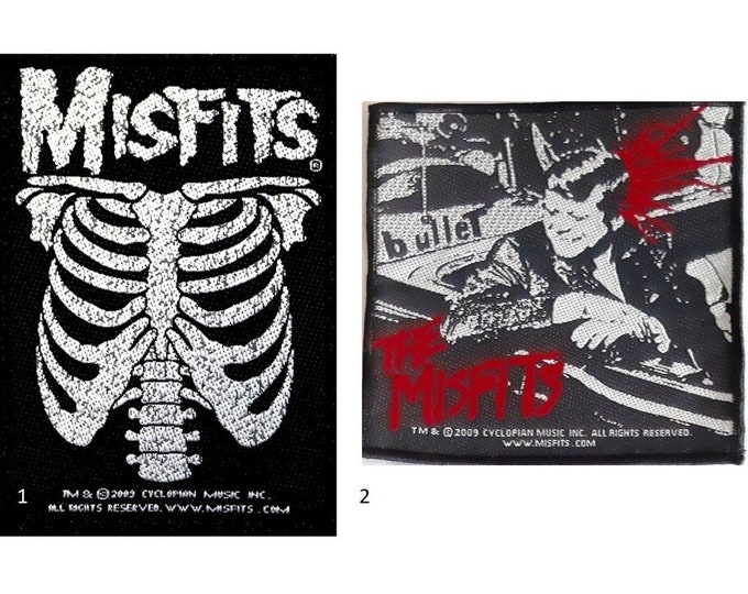 MISFITS Patch: Ribcage and Bullet Officially Licensed. You Choose Design Misfits Band - Etsy
