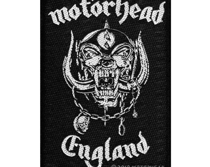 MOTORHEAD Patch: ' Motorhead England' Woven Sew on Patch LEMMY ...