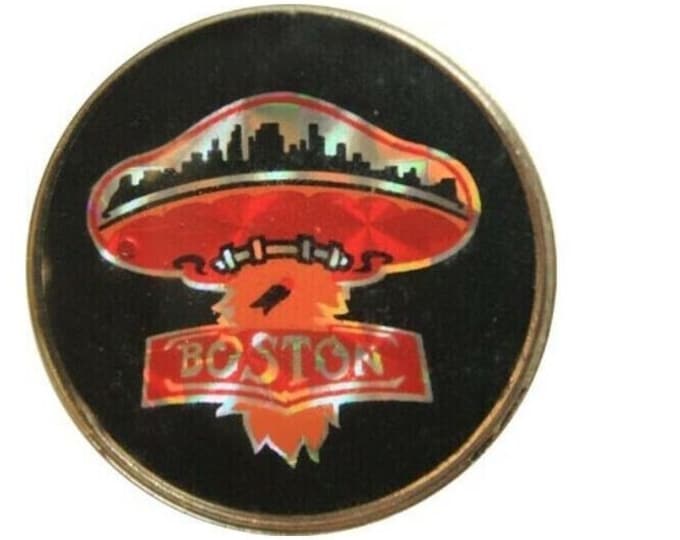 Boston Pin, Vintage Enamel Crystal Prismatic . Original 80's - Etsy