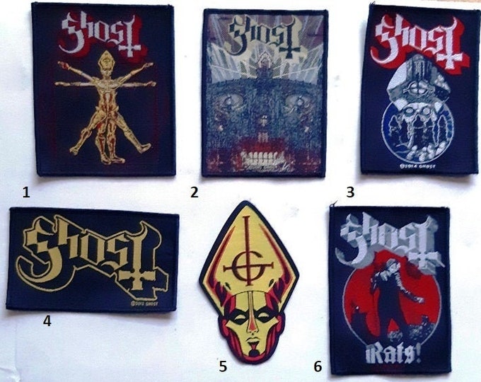 Choose Ghost Patch - 6 Designs You Choose Which Design- Sew on Woven ...