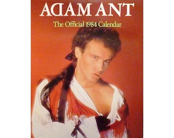 Adam Ant 1984 Calendar, Official , British Punk Band, New Wave - Etsy