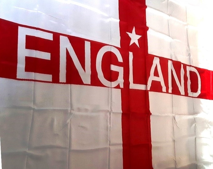 ENGLAND Flag: St. George Cross With Star - Textile Super Jumbo X Large ...