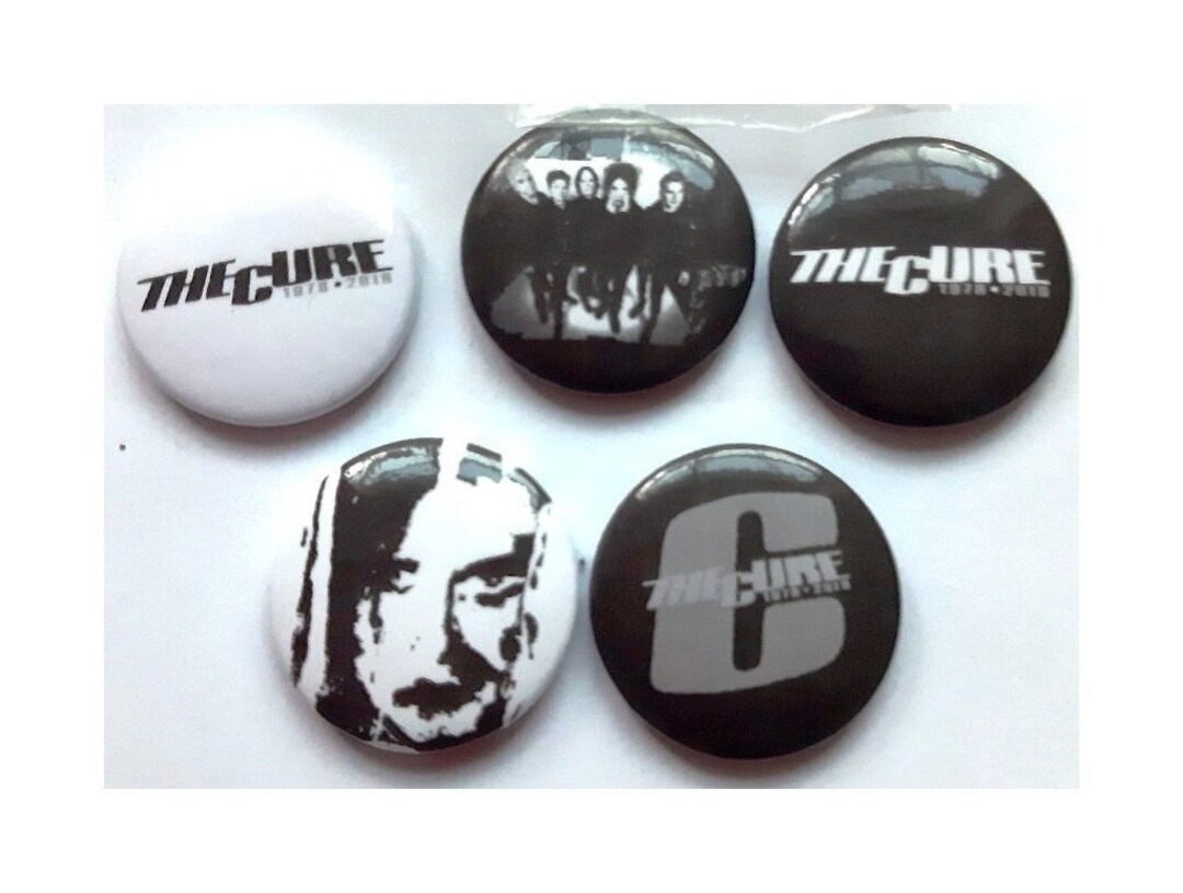 The Cure X 5 Vintage Button 1 Inch Pinback Buttonss. Originals, Robert ...