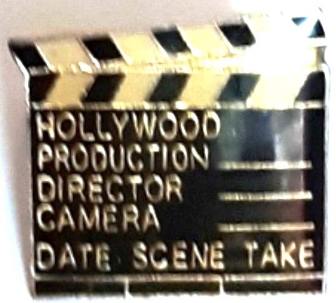 Hollywood Pin Film Clapperboard Enamel Pin : Filmmaker Director ...