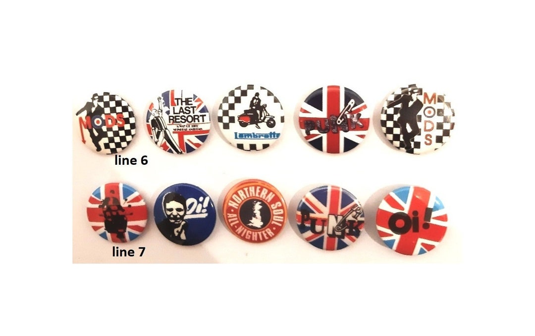 Mods Pinback Buttons. You Choose Set: 2 Tone, Mod, Ska Dancing Couple ...