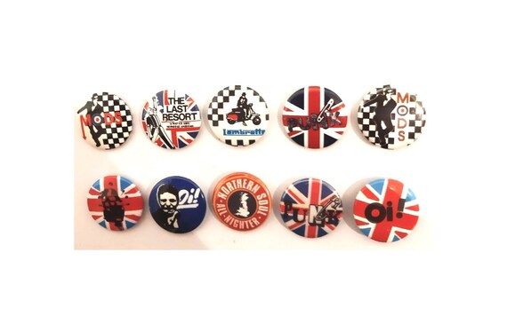 Mods pinback buttons. You choose set: 2 tone, mod, S… - Gem