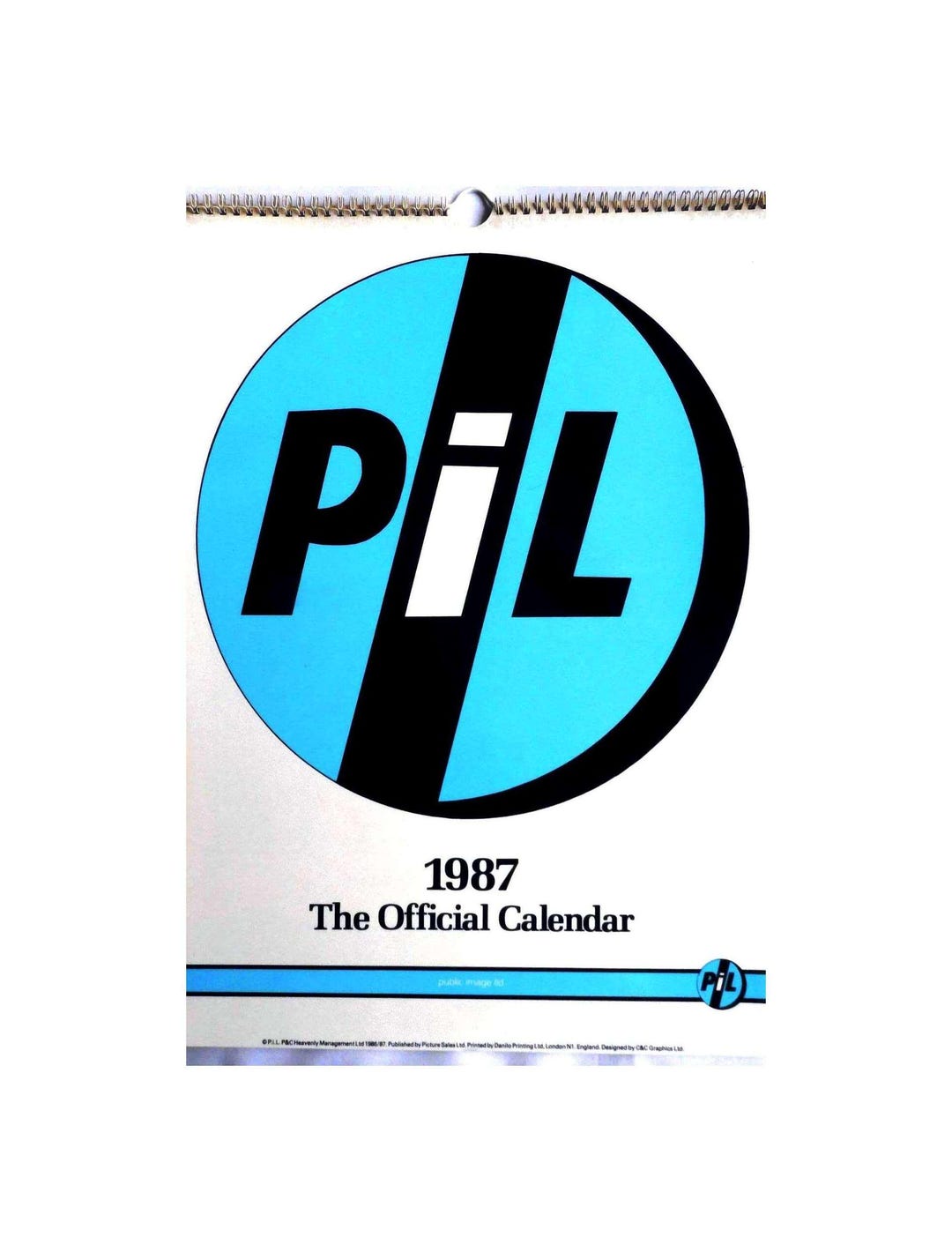 PIL 2026/1987 Calendar, Dates Match 2026. Official, Punk Rock Music ...