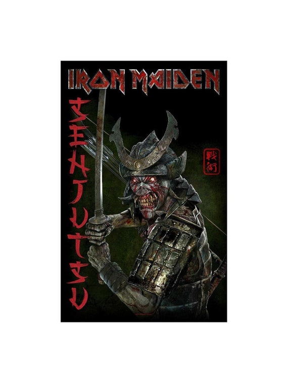 IRON MAIDEN flag - Senjutsu Samurai Eddie Textile po… - Gem