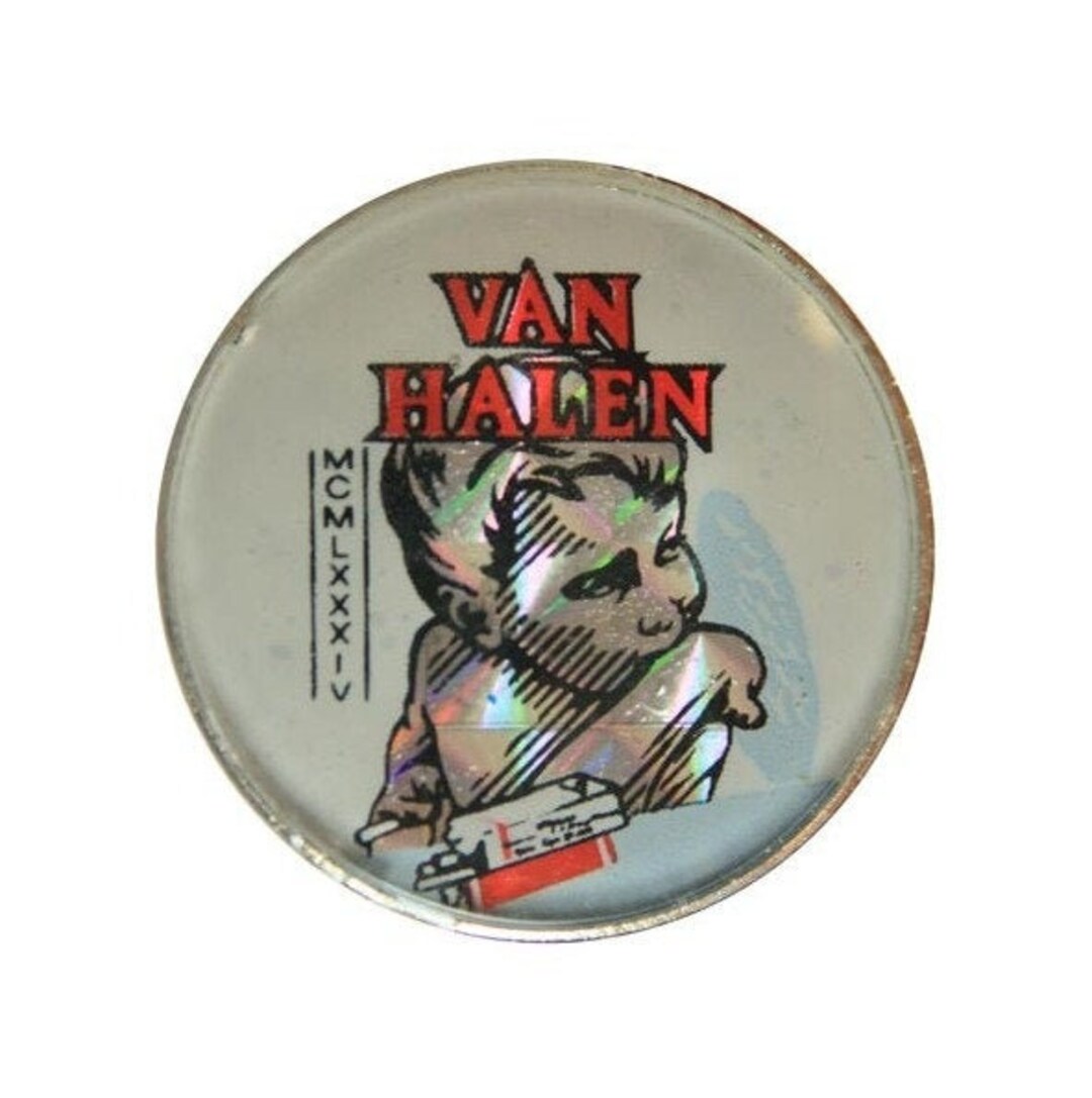 Van Halen Pin - '1984' Vintage Enamel Crystal Prismatic Pin . Original ...