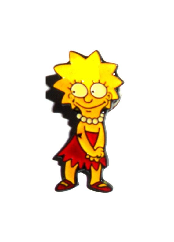 Lisa Simpson pin - vintage Enamel Pin / lapel/ brooc… - Gem