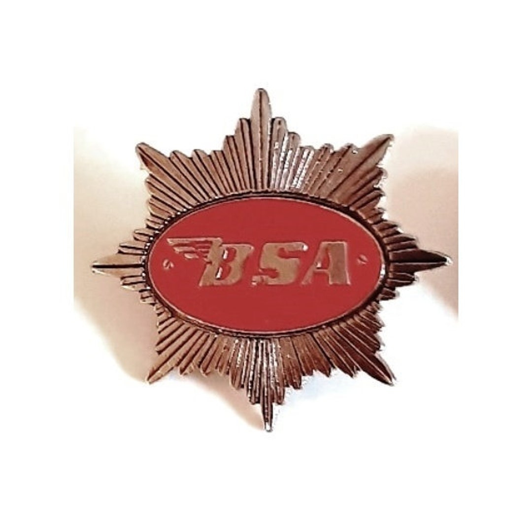 BSA Motorcycle Pin, Red and Chrome, Vintage , Enamel Pin - Etsy
