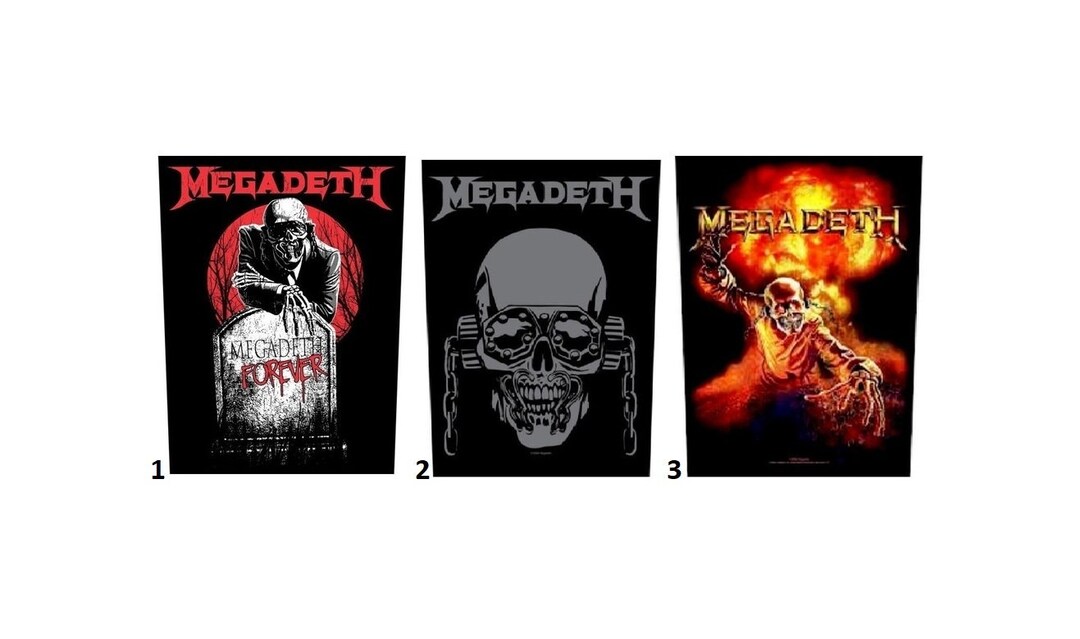 MEGADETH Backpatch: You Choose Design. Printed Backpatch 2020. Megadeth ...