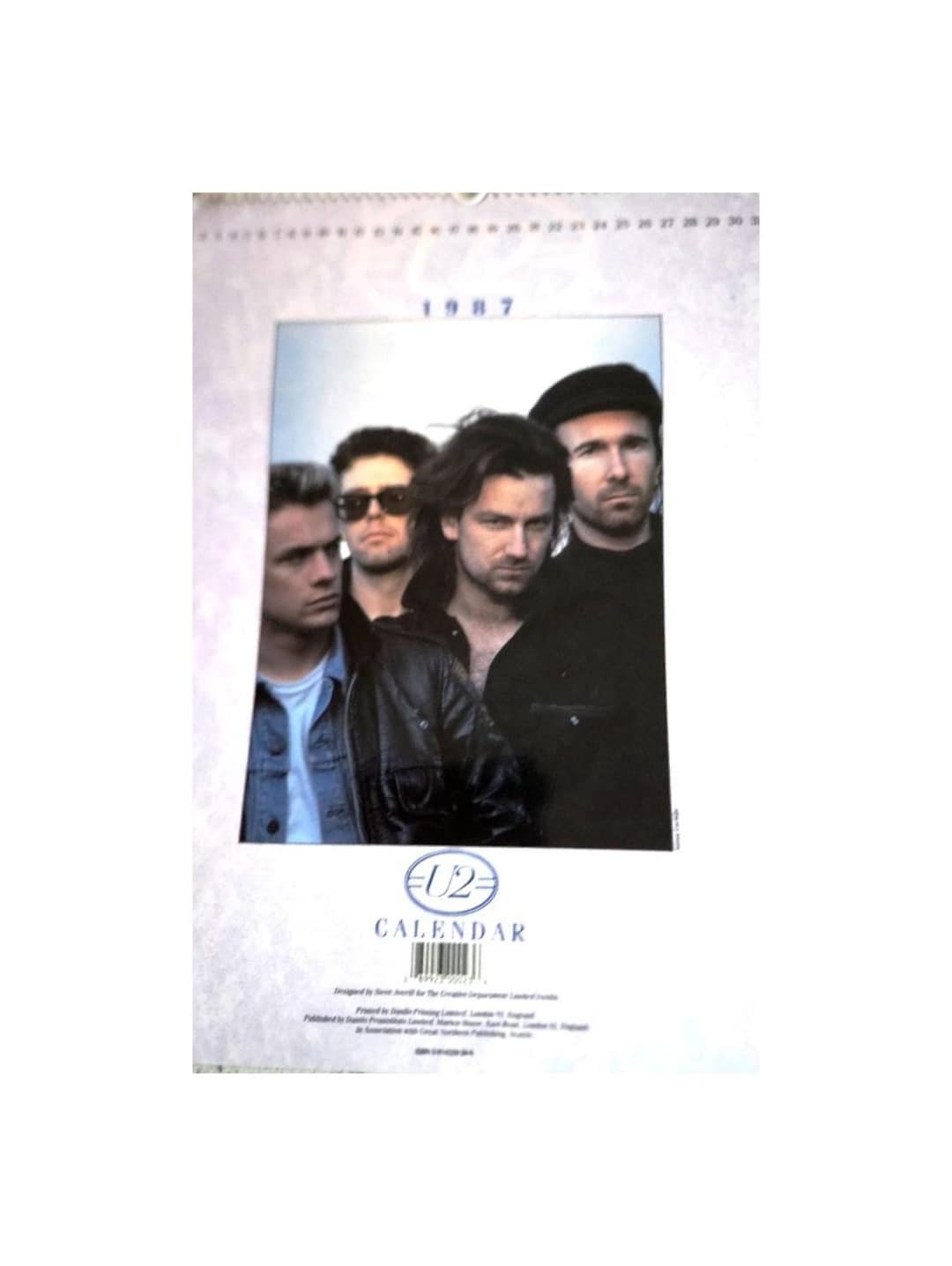 U2 2026/1987 Calendar, Dates Match 2026. Official, Rock Music, Bono ...