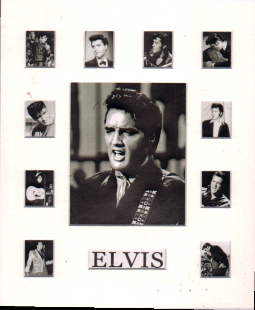 ELVIS PRESLEY Set of Multi Mat Miniature Mounted Black and - Etsy