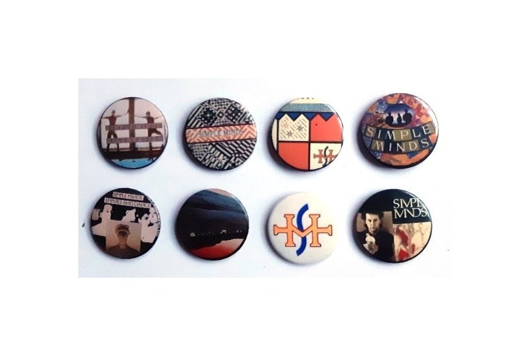Simple Minds X 8 Vintage Button 1 Inch Badges. Originals, Celebration ...