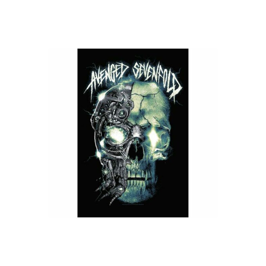 Flag Avenged Sevenfold 'mechanical Skull' Textile Licensed Poster Flag ...