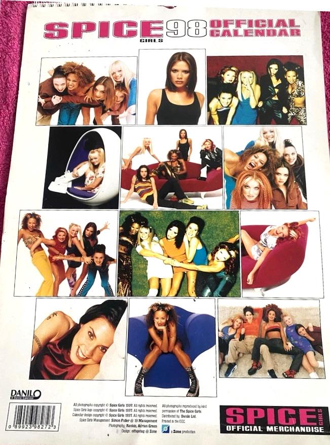 1998 Spice Girls Calendar.dates Match 2026,official. Photos of All 5 ...