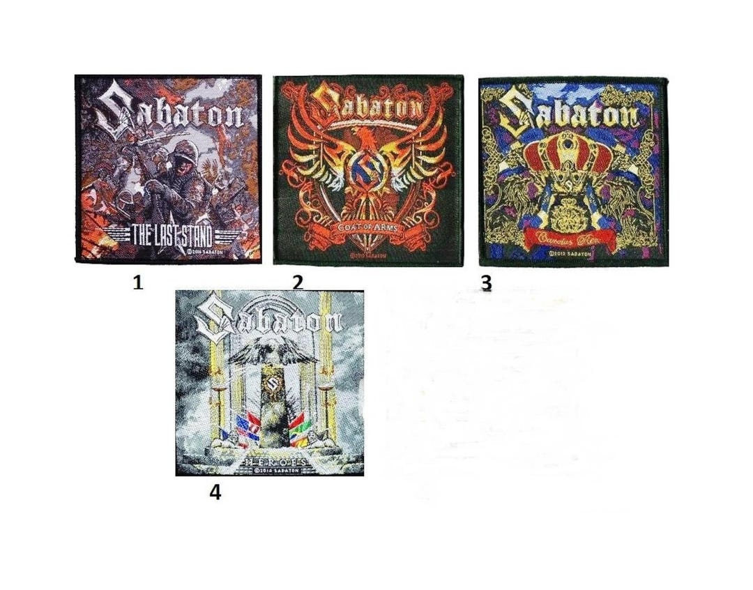 SABATON You Choose : 4 Designs, All Official Woven Patches. You Choose ...