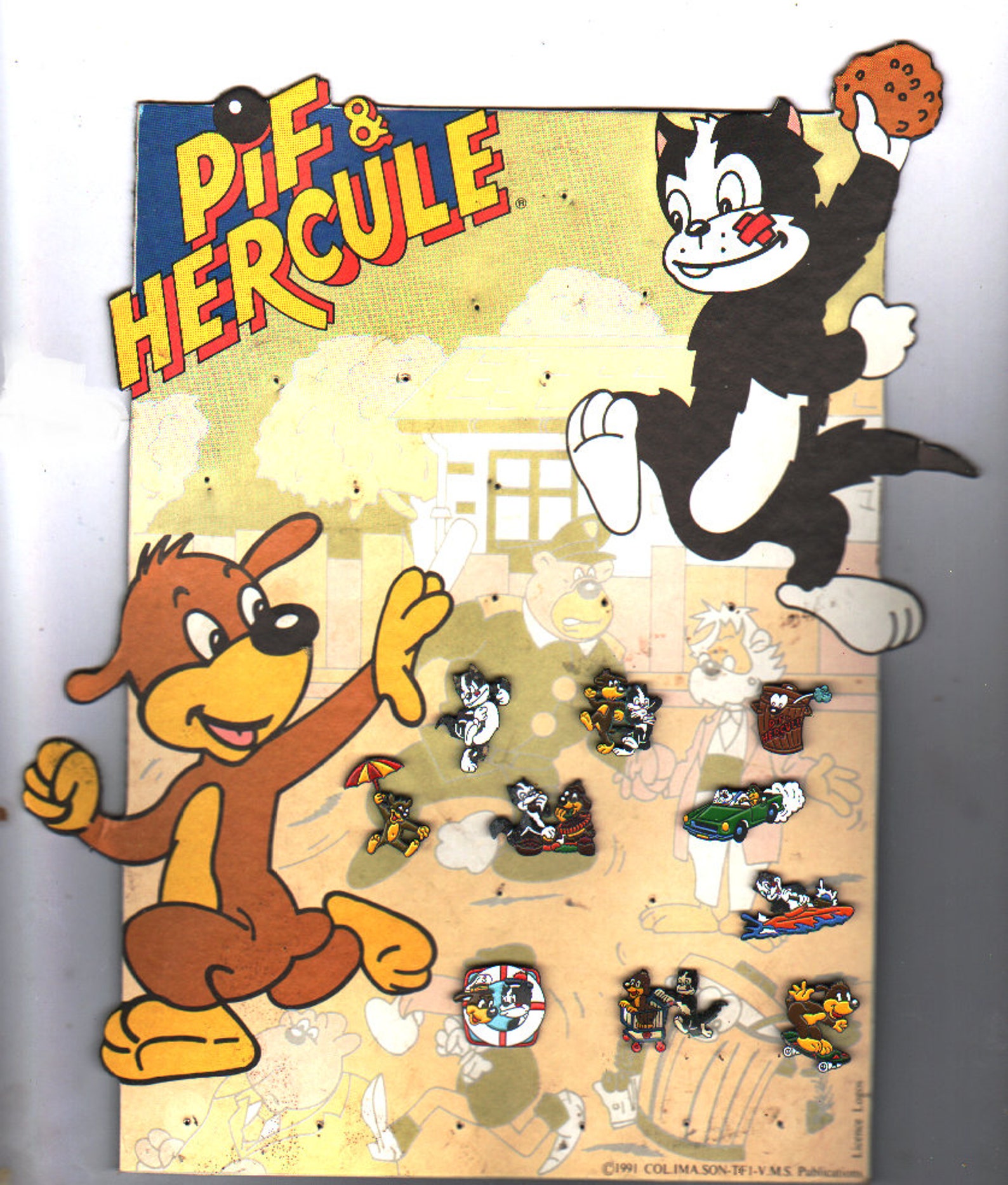 PIF & HERCULE French Comic Strip Character X 10 Vintage Pins, on ...