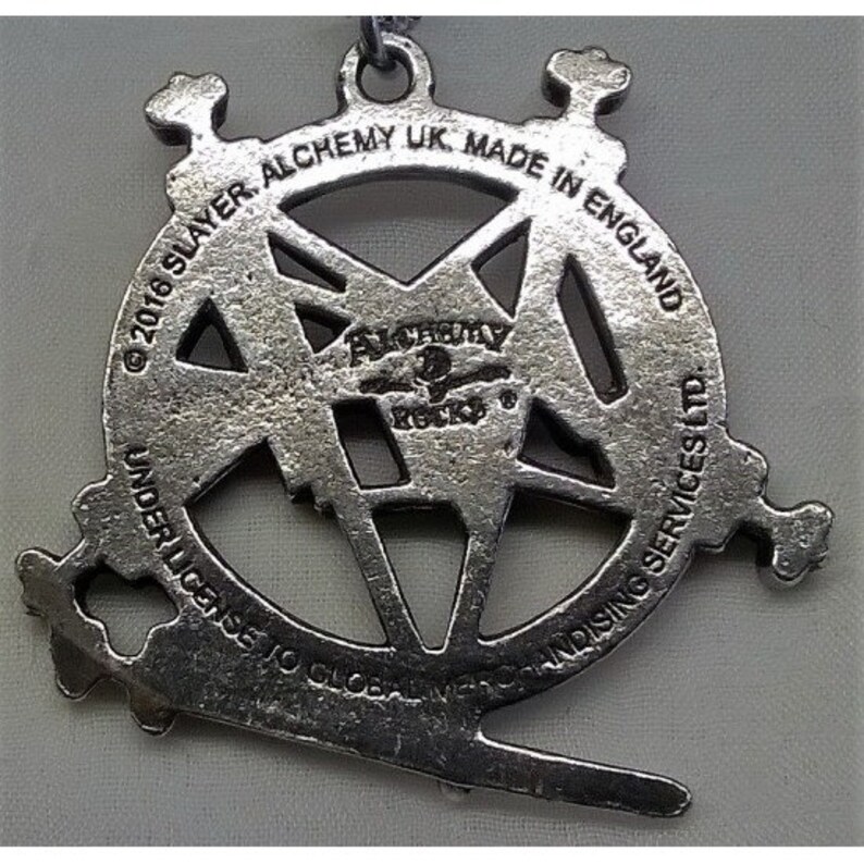 SLAYER 'sword Pentagram' Pendant Necklace: Official Alchemy ,made in ...