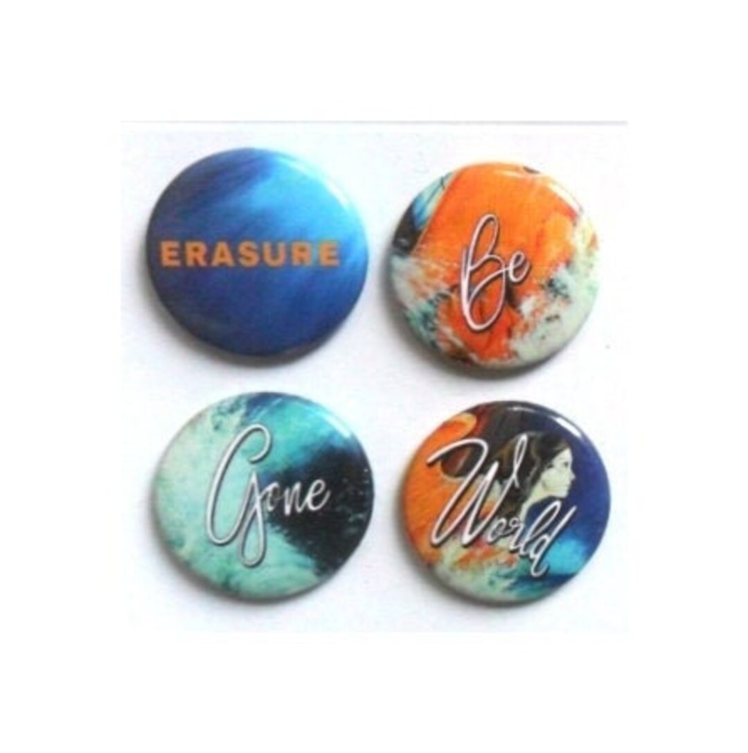ERASURE X 4 New 1" Inch (25mm) Tour Pinback Buttons: 'world Be Gone ...