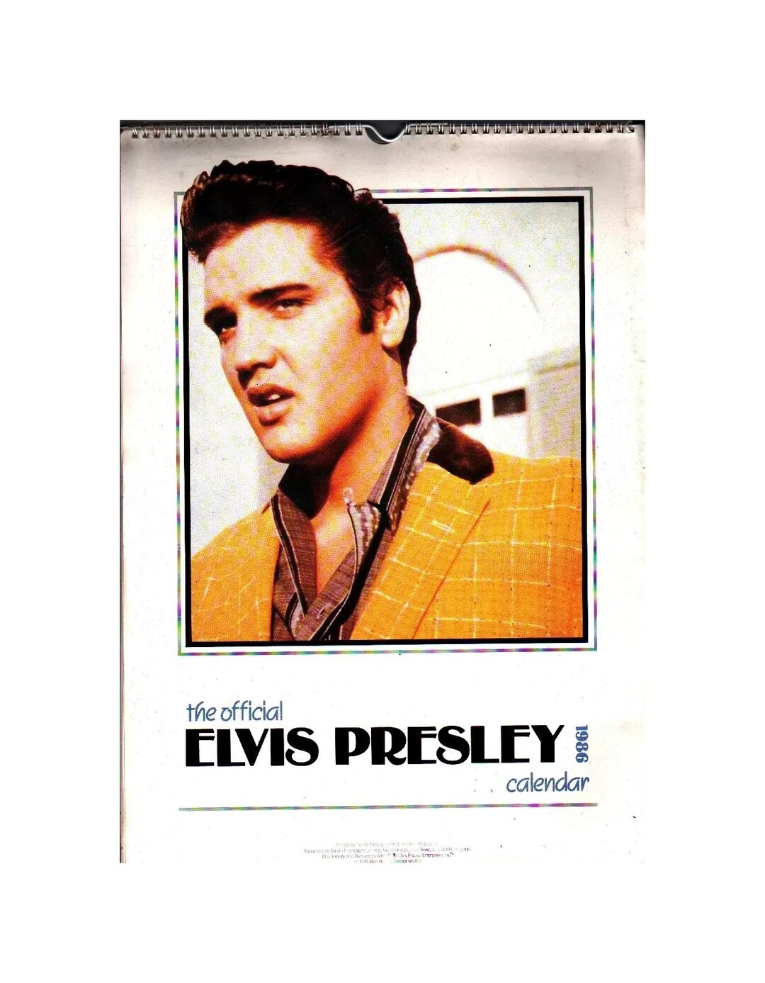 1986 Elvis Calendar - Officially Licensed. the King - Etsy