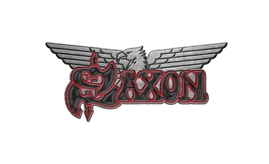 Saxon Pin: Official Logo and Wings Design Enamel Pin. - Etsy