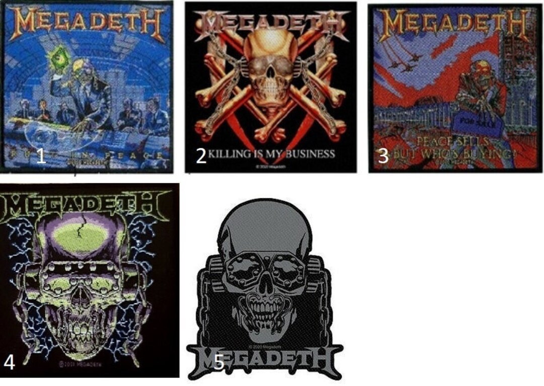Megadeth Patch : You Choose Design Sew on Woven Patch, Licensed 2020 ...