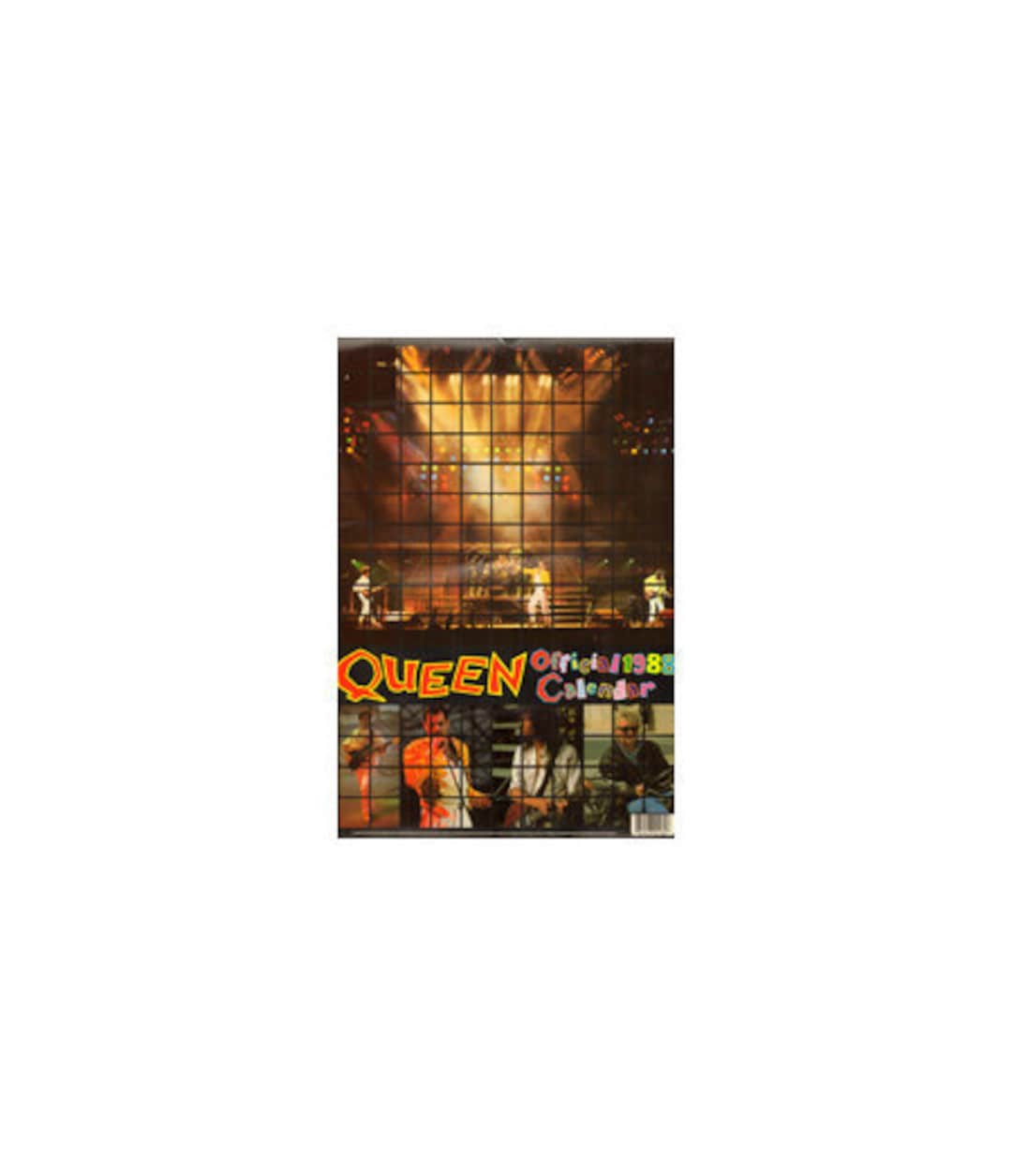 Queen Calendar 1988 UK Official, Rare , Freddie Mercury, John Deacon ...