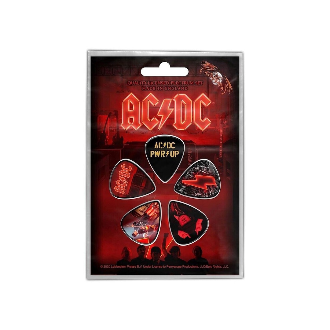 AC/DC X 5 Guitar Picks /plectrum Set in a Pack. Pwr/ Upofficially ...