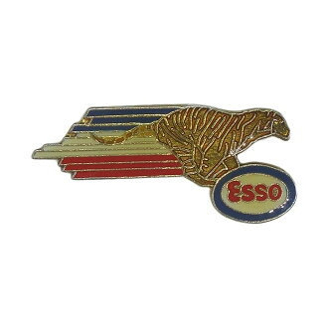 ESSO Pin, Ferrier Tiger Tricolor Vintage Pin, France - Etsy