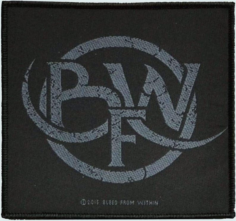 BFW Patch - Bleed From Within Square Cloth Patch, Black and Grey ...