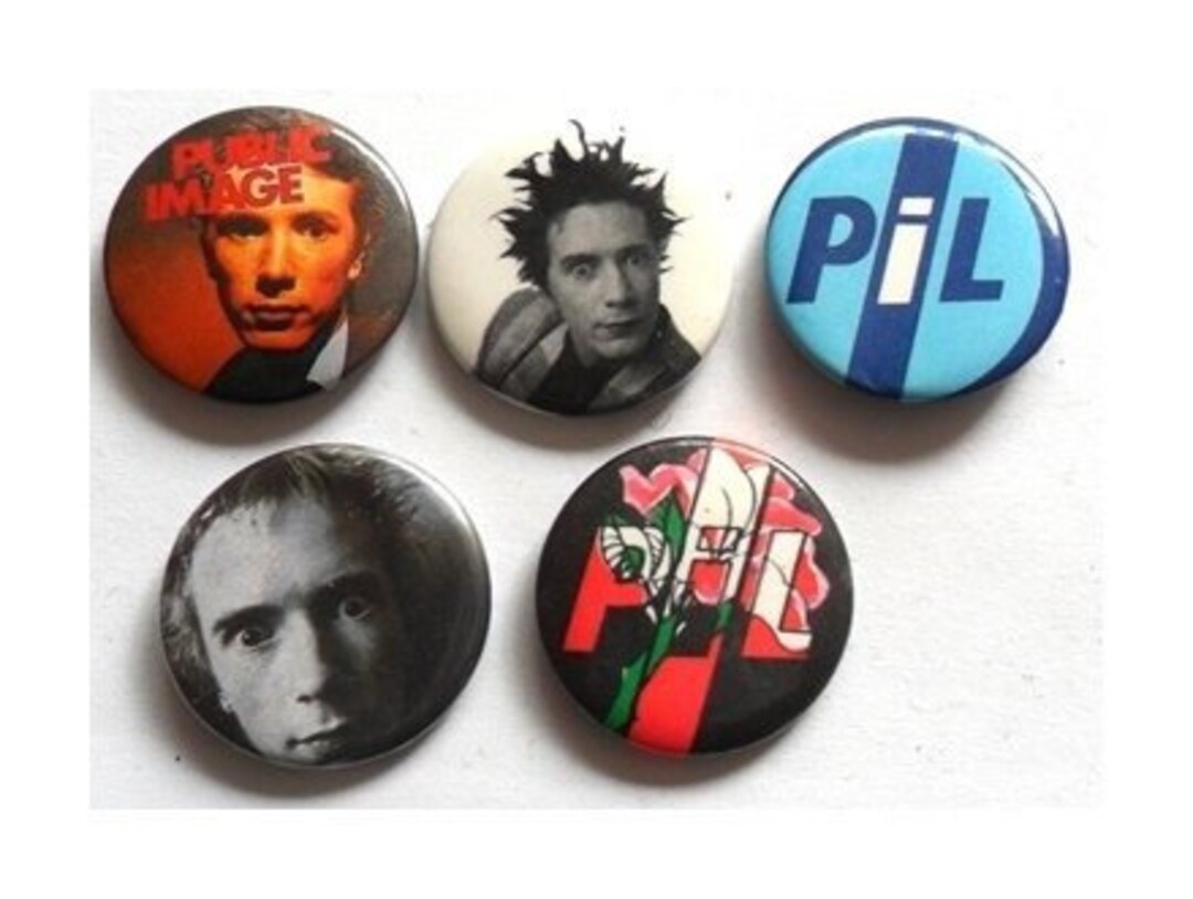 PIL / John Lydon / Johnny Rotten X 5 Vintage 1" Inch (25mm) Punk Rock ...